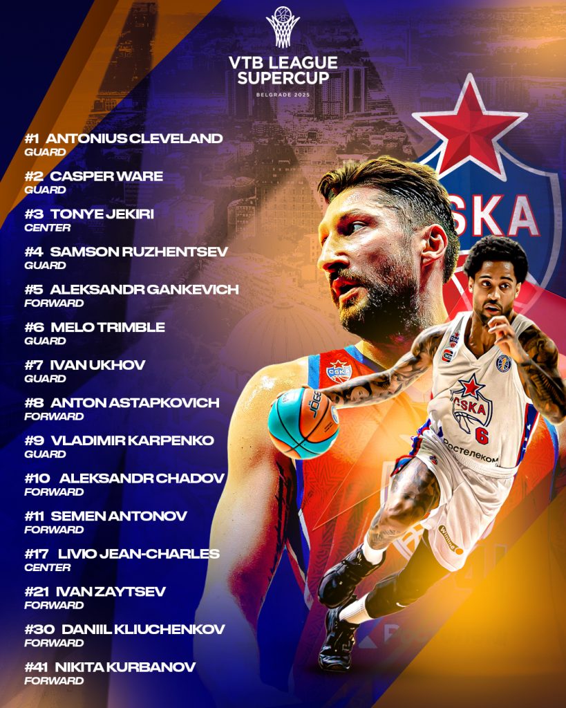 The SuperCup 2025 teams’ rosters | VTB United League - Official Website