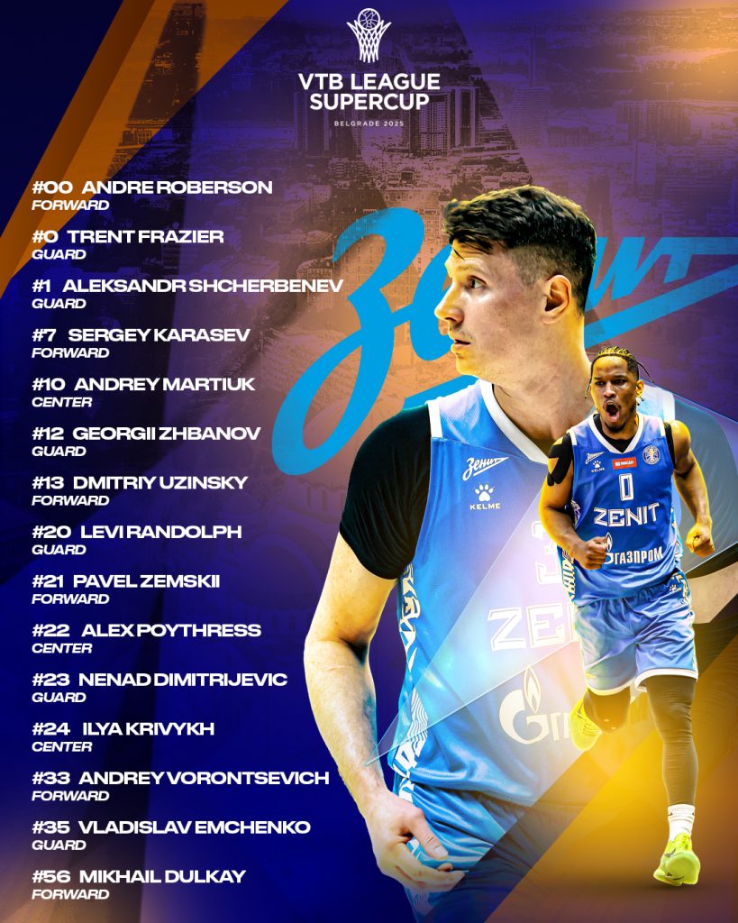 The SuperCup 2025 teams’ rosters | VTB United League - Official Website